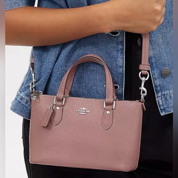 Coach | Bags | Coach Mini Gallery Crossbody Dusty Rosesilver Brand New ...